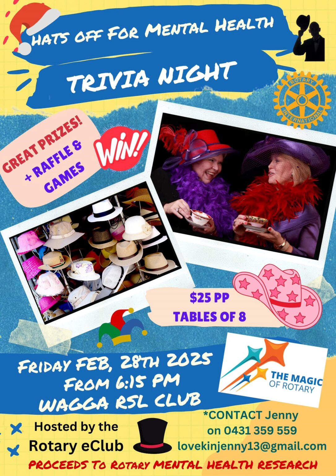 Hats Off for Mental Health Trivia Night | Australian Rotary Health